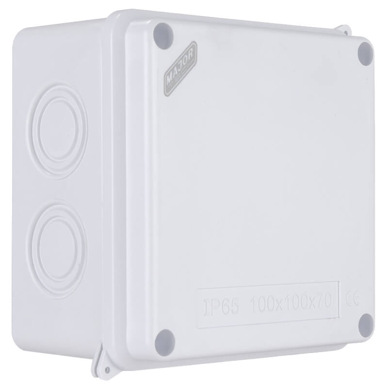 IP65 Junction Boxes with Knock Outs (100mm x 100mm x 70mm) | MajorTech