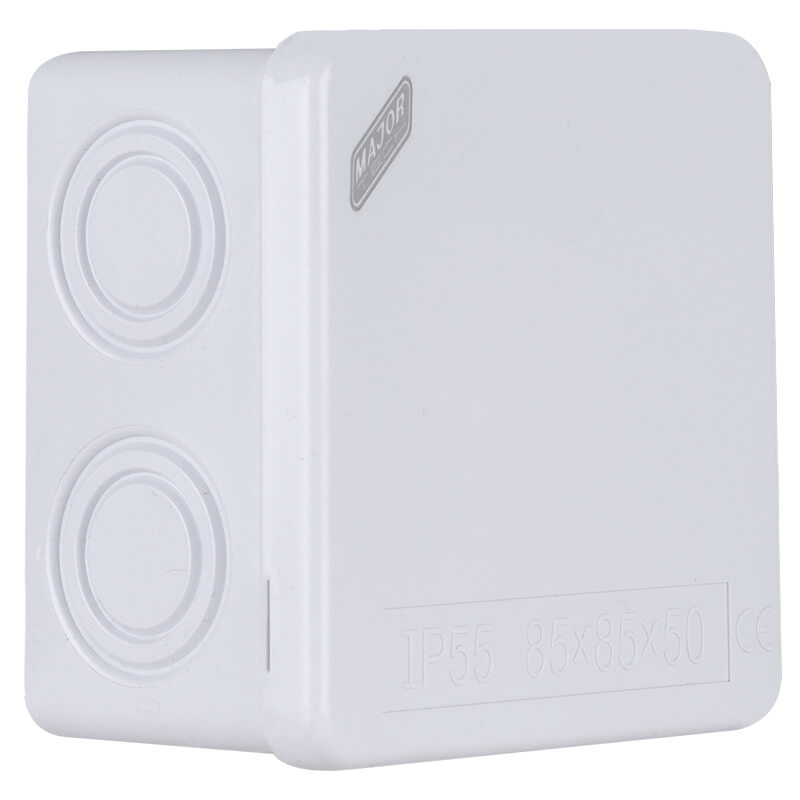 IP55 Junction Boxes with Rubber Gland (80mm x 80mm x 50mm) | MajorTech