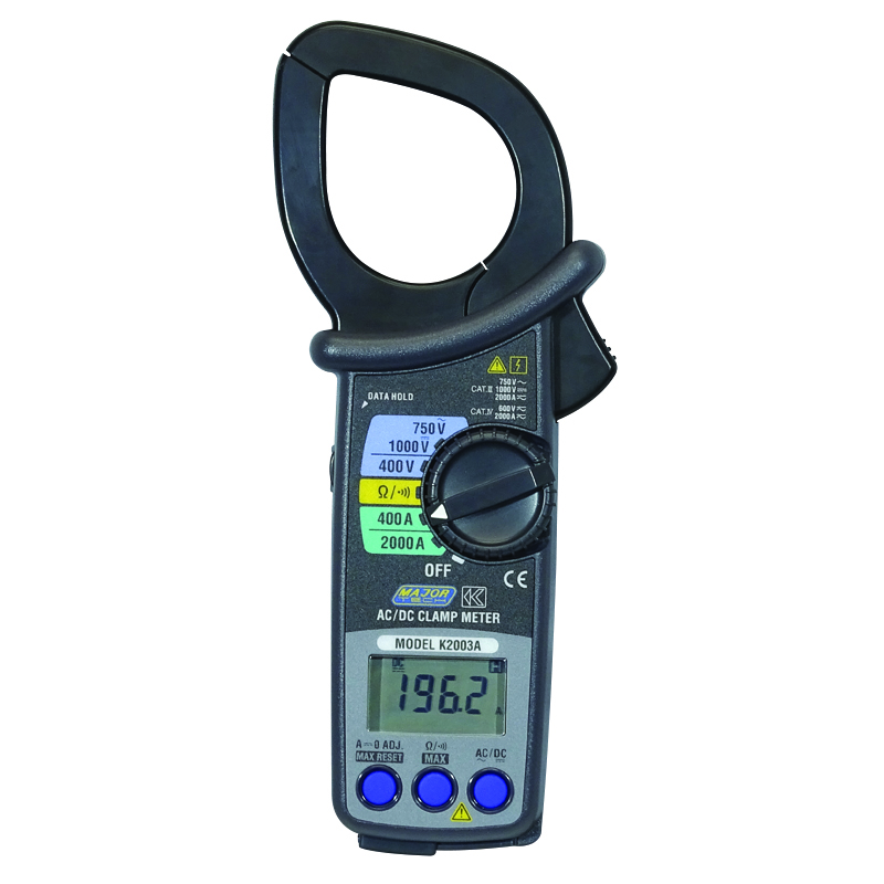 2000A Professional AC/DC Clamp Meter | MajorTech